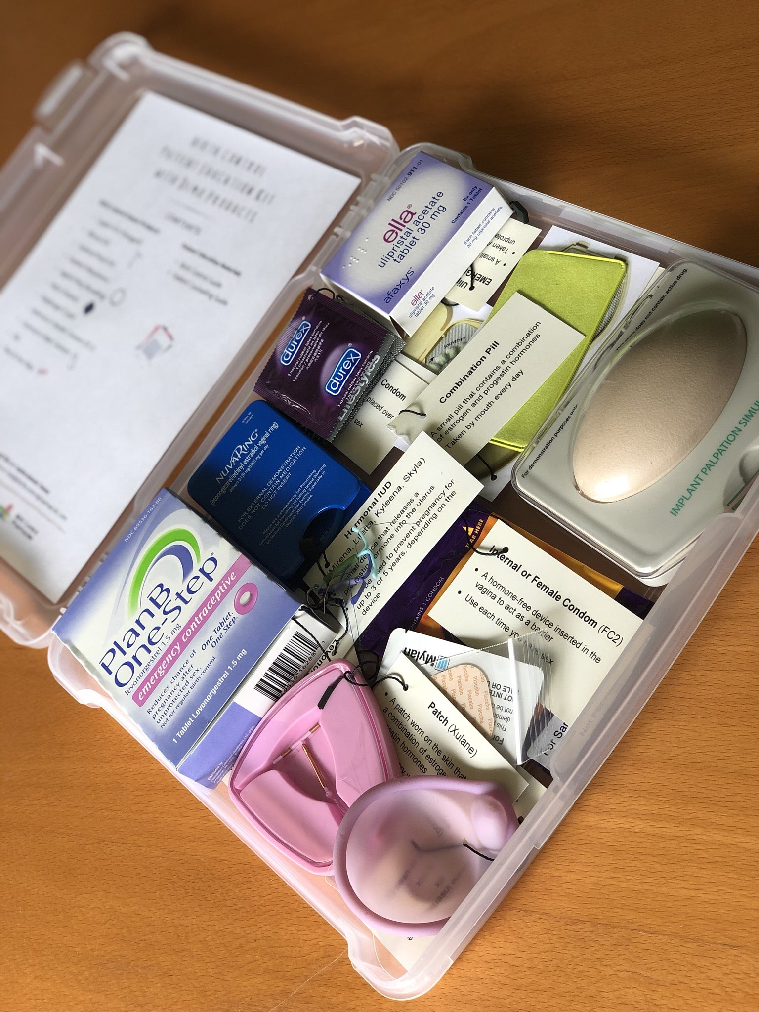 Patient Education Kit with Demo Birth Control Products | Birth Control ...